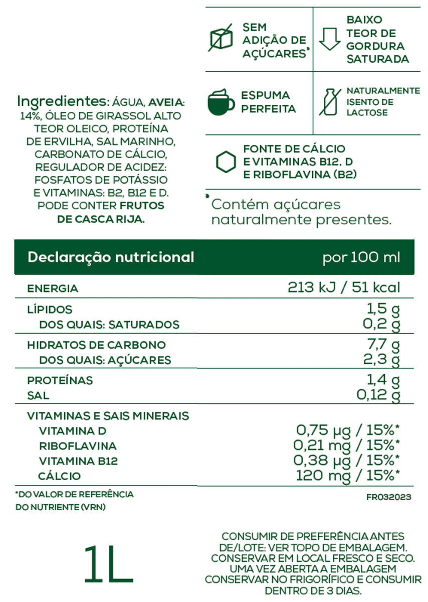 Pleno Bebida Vegetal de Aveia Barista | 1L – Gostomais