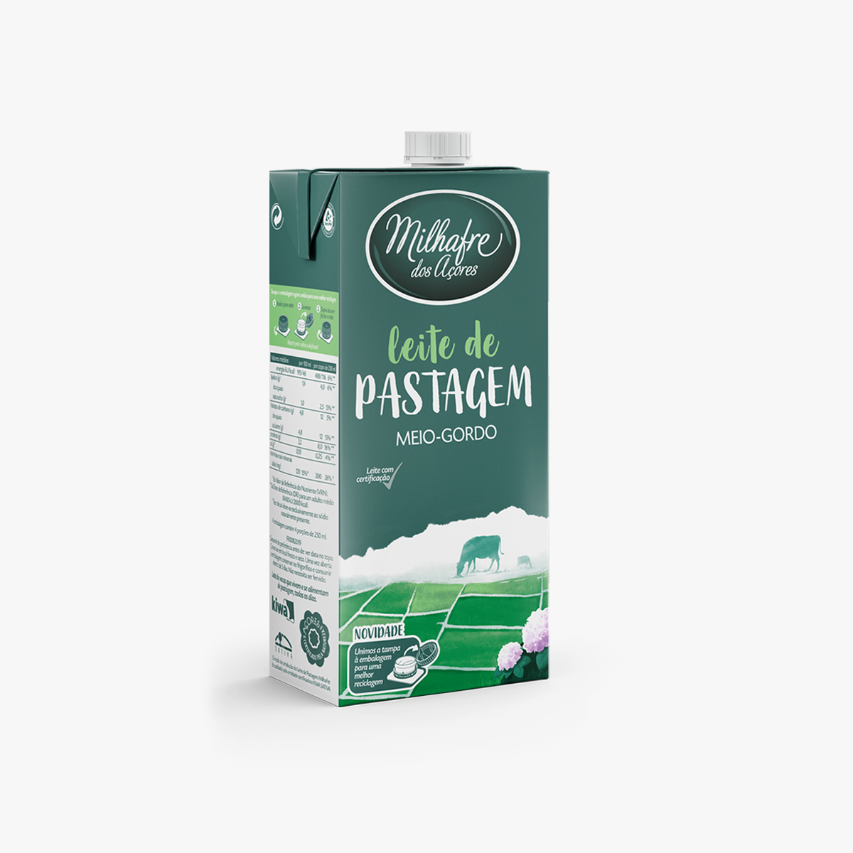 Leite Meio Gordo Pastagem Milhafre 1L – Gostomais